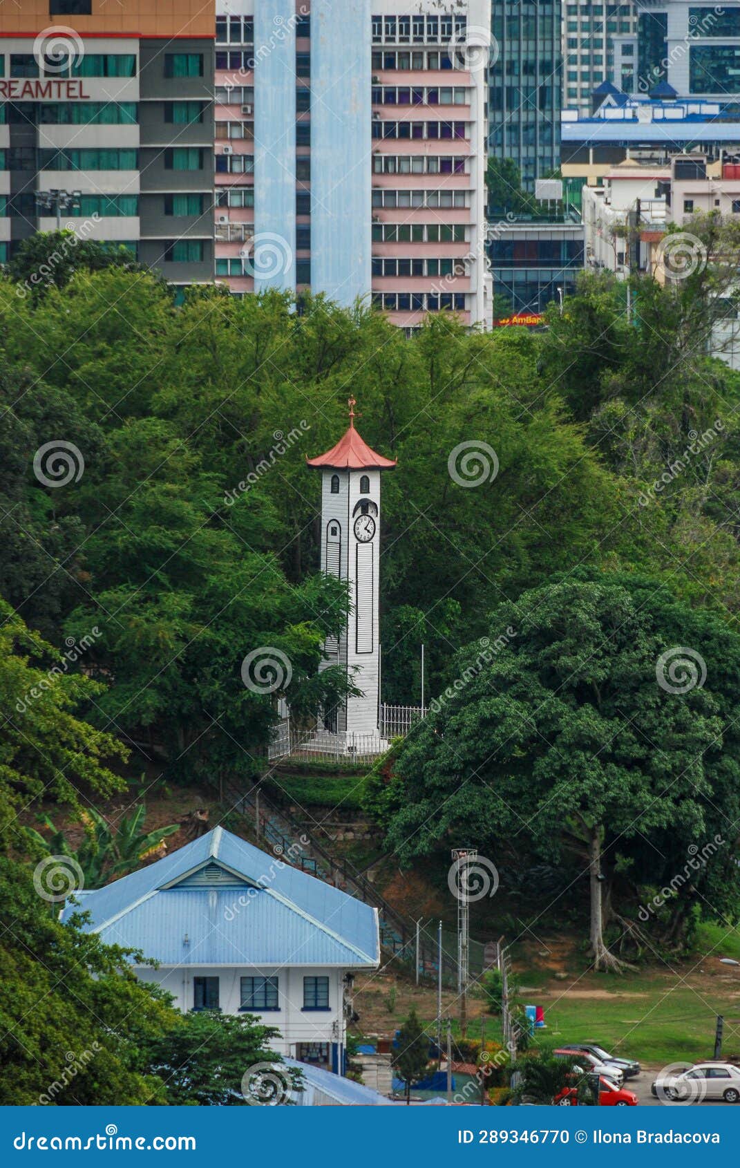 Atkinson Clock Tower in Kota Kinabalu Stock Photo - Image of tower ...