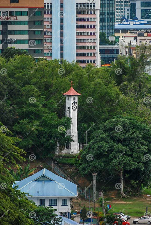Atkinson Clock Tower in Kota Kinabalu Stock Photo - Image of tower ...