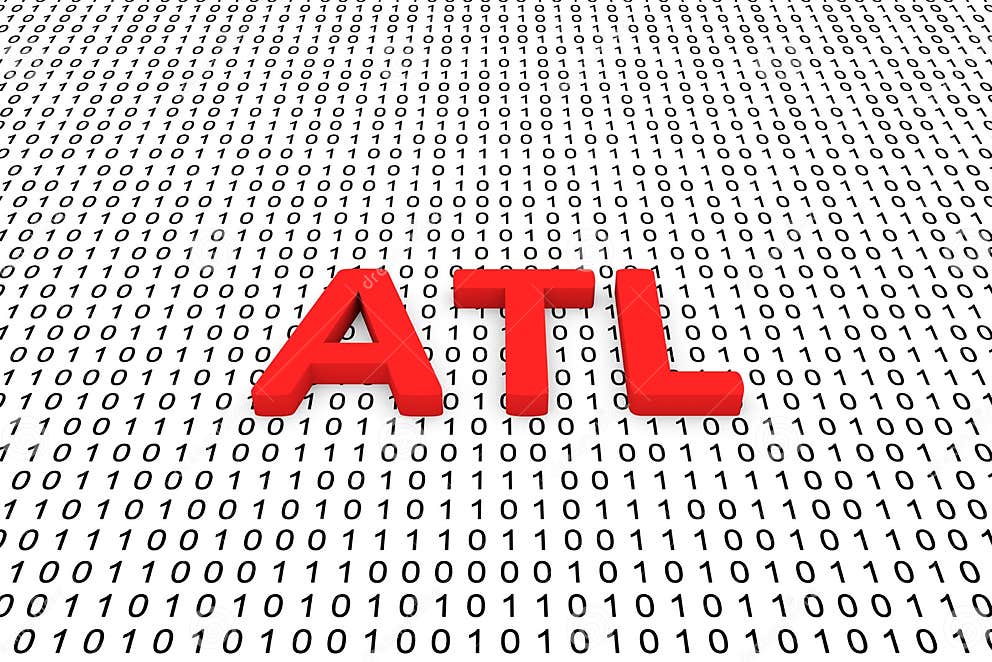 ATL stock illustration. Illustration of language, binary - 93319955