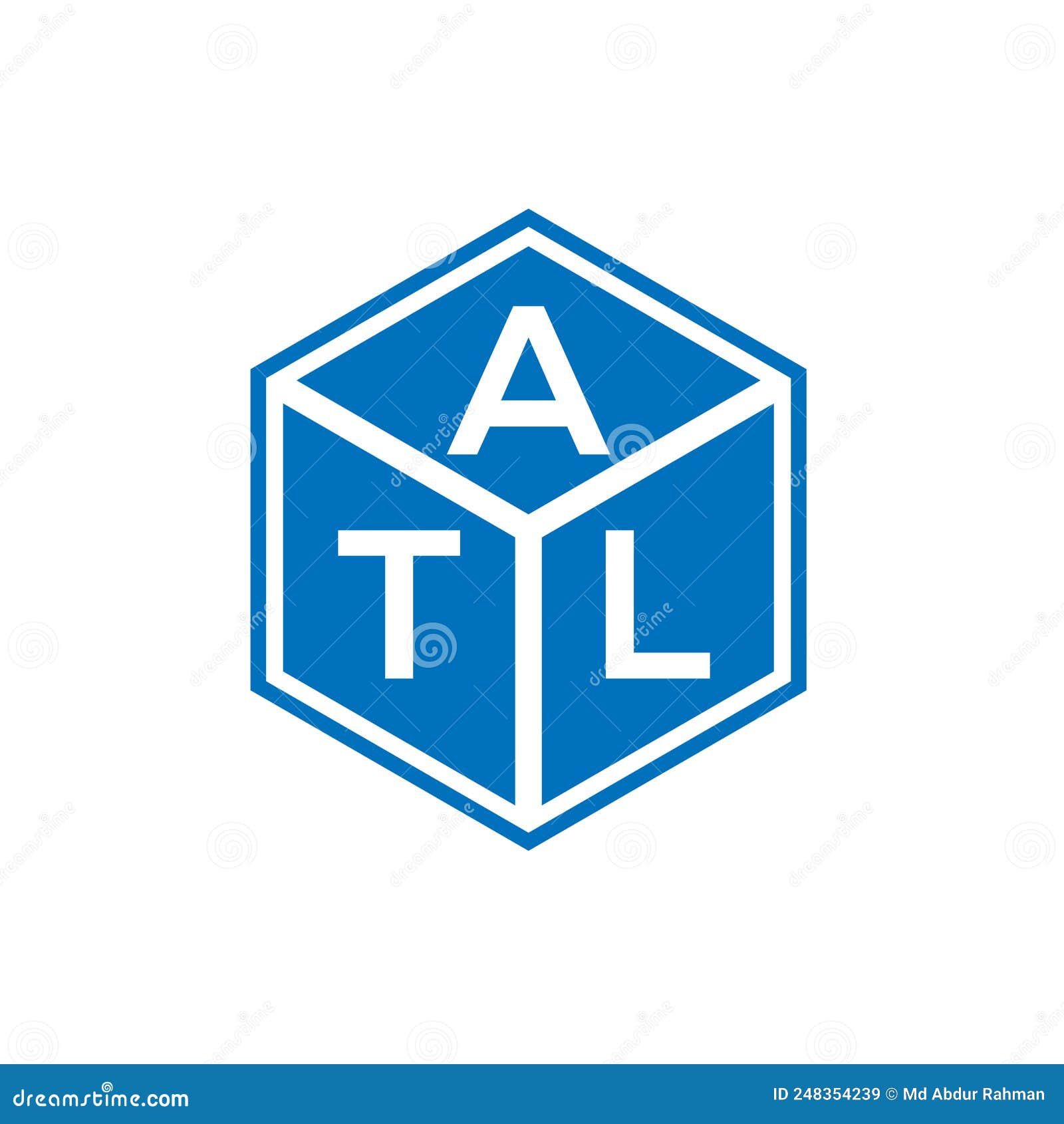 ATL Letter Logo Design on Black Background. ATL Creative Initials ...