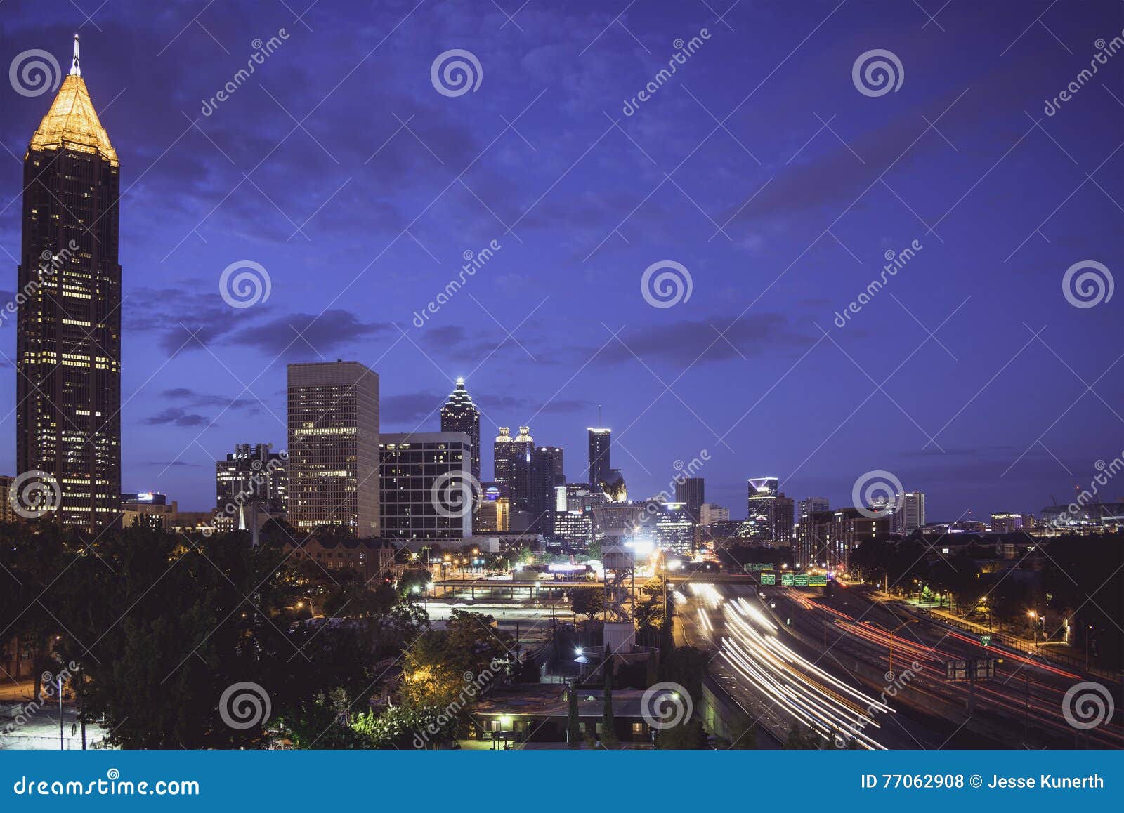 ATL in the Morning stock photo. Image of blur, hour, blue - 77062908