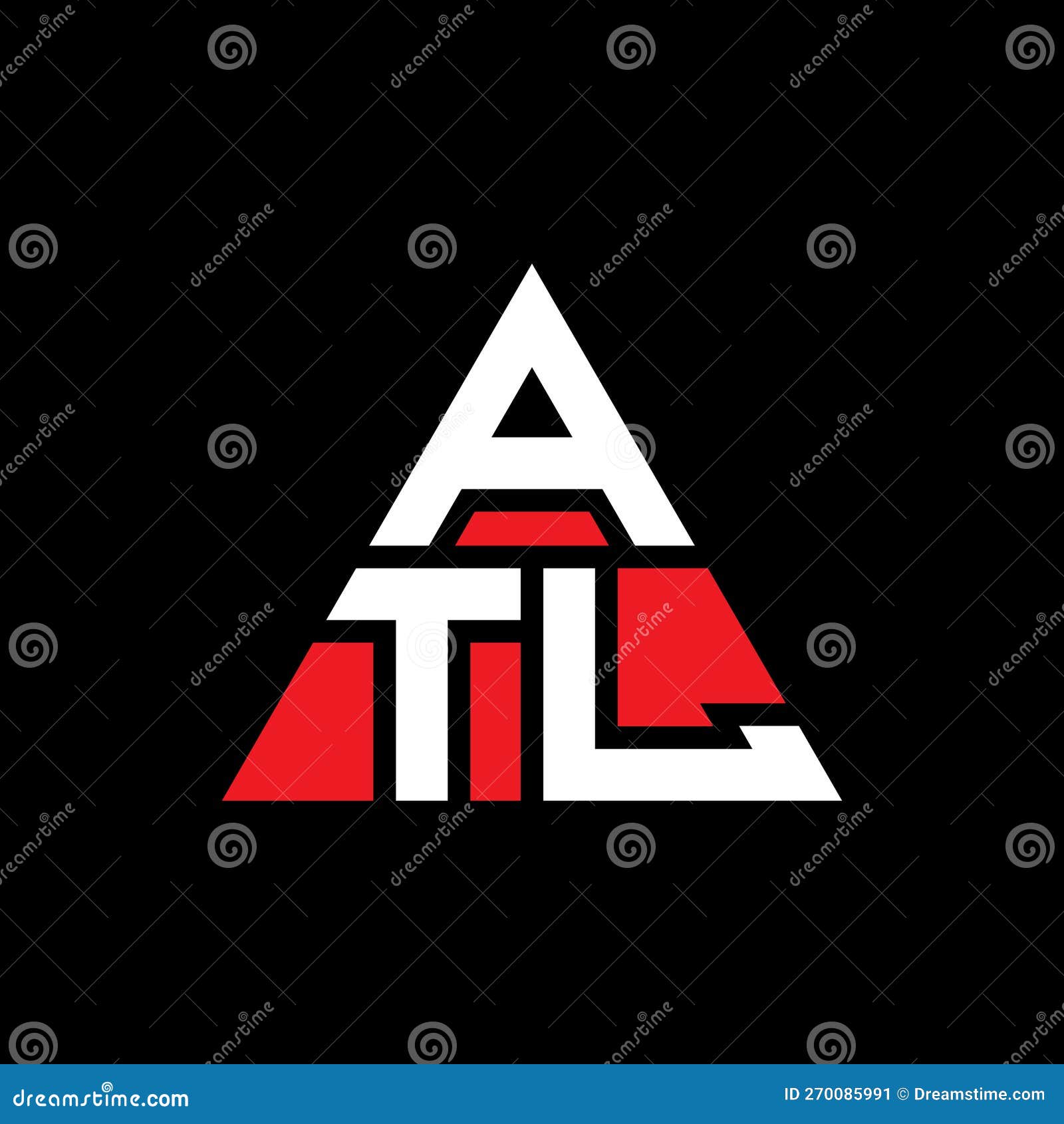 ATL Triangle Letter Logo Design with Triangle Shape. ATL Triangle Logo ...