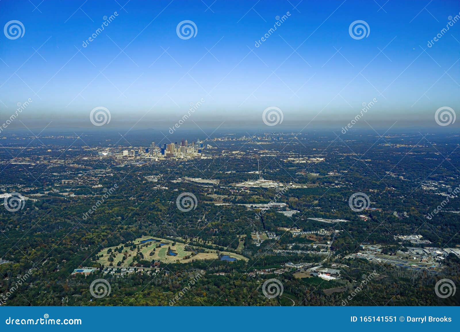 Atlanta from Above stock image. Image of skyline, city - 165141551