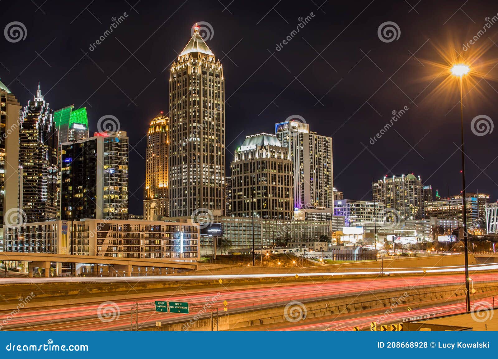 The Beautiful Skyline of Atlanta Stock Photo - Image of beautiful ...