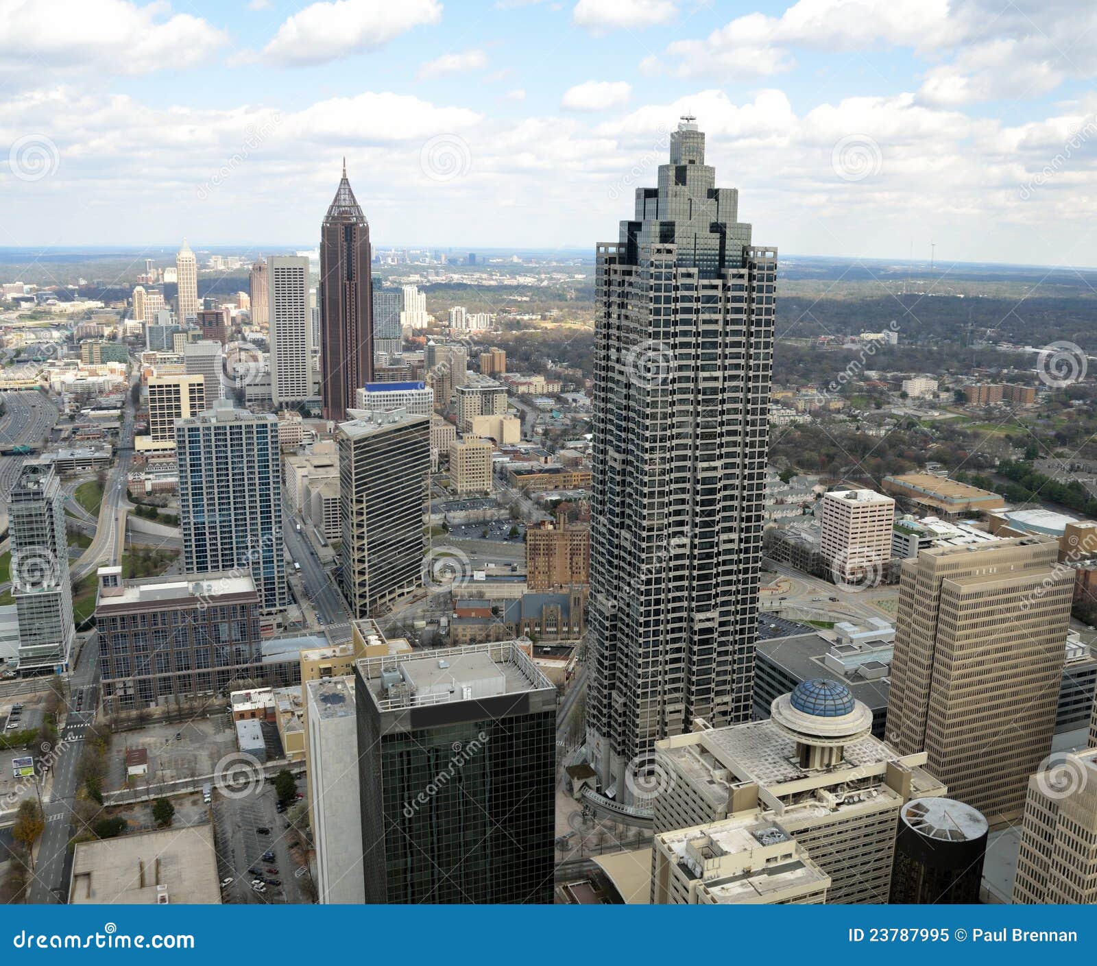 Atlanta city skyline stock image. Image of sprawling - 23787995