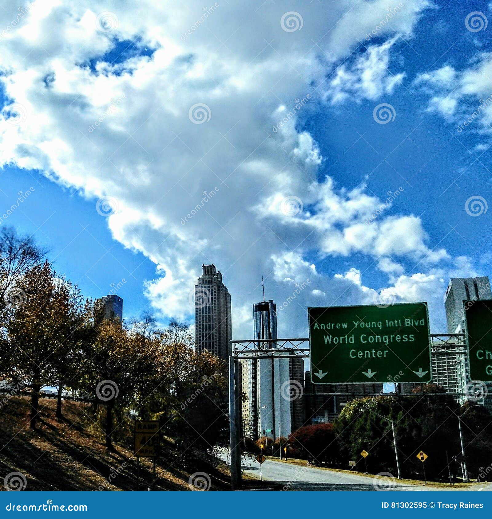 Atlanta in the fall stock image. Image of city, fall - 81302595