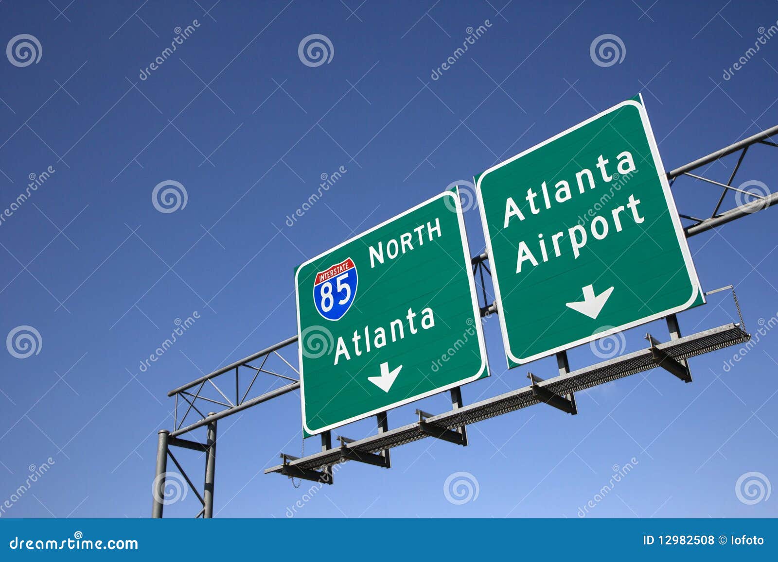 Atlanta Freeway Signs stock photo. Image of horizontal - 12982508