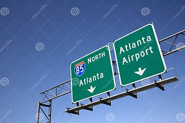 Atlanta Freeway Signs stock photo. Image of horizontal - 12982508