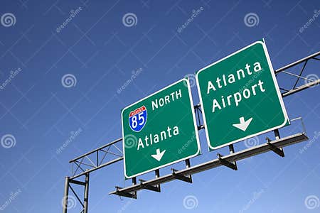 Atlanta Freeway Signs stock photo. Image of horizontal - 12982508