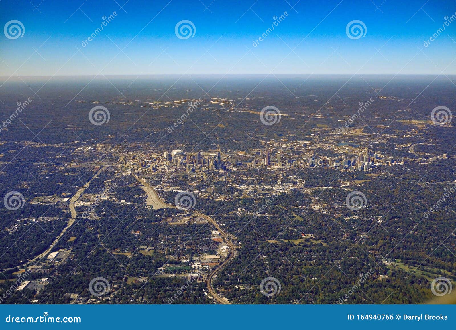 Atlanta Georgia from Above stock photo. Image of city - 164940766