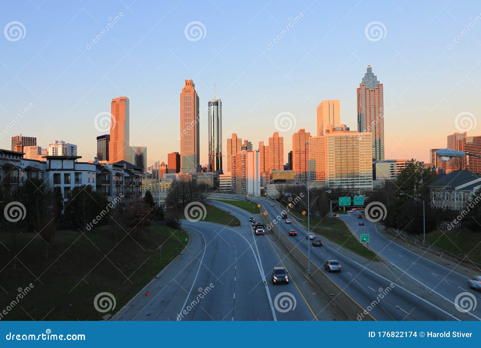 Atlanta, Georgia Skyline at Twilight Stock Photo - Image of city ...