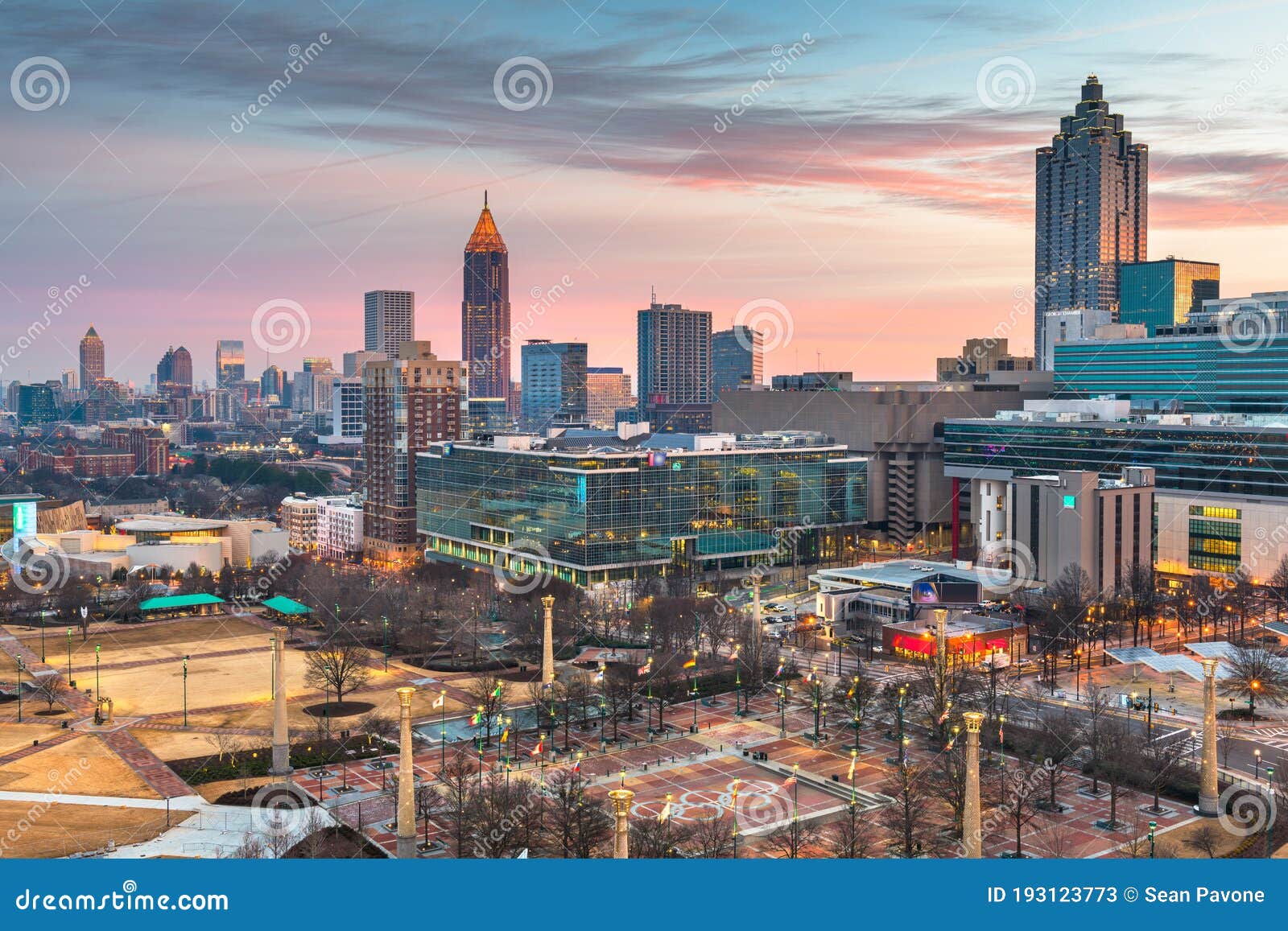 Atlanta, Georgia, USA Downtown Skyline Editorial Photo | CartoonDealer ...