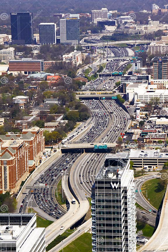 Atlanta - Highways and High Rises Editorial Stock Photo - Image of ...