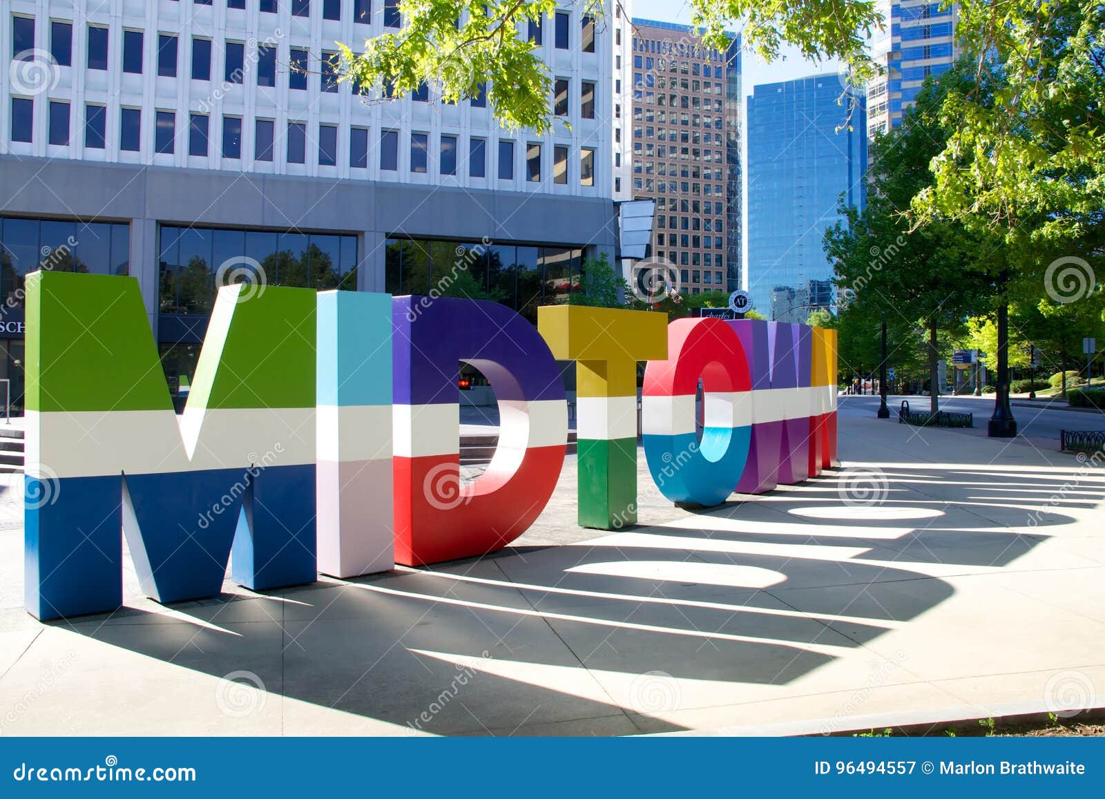 Atlanta mid town sign editorial photography. Image of alphabet - 96494557