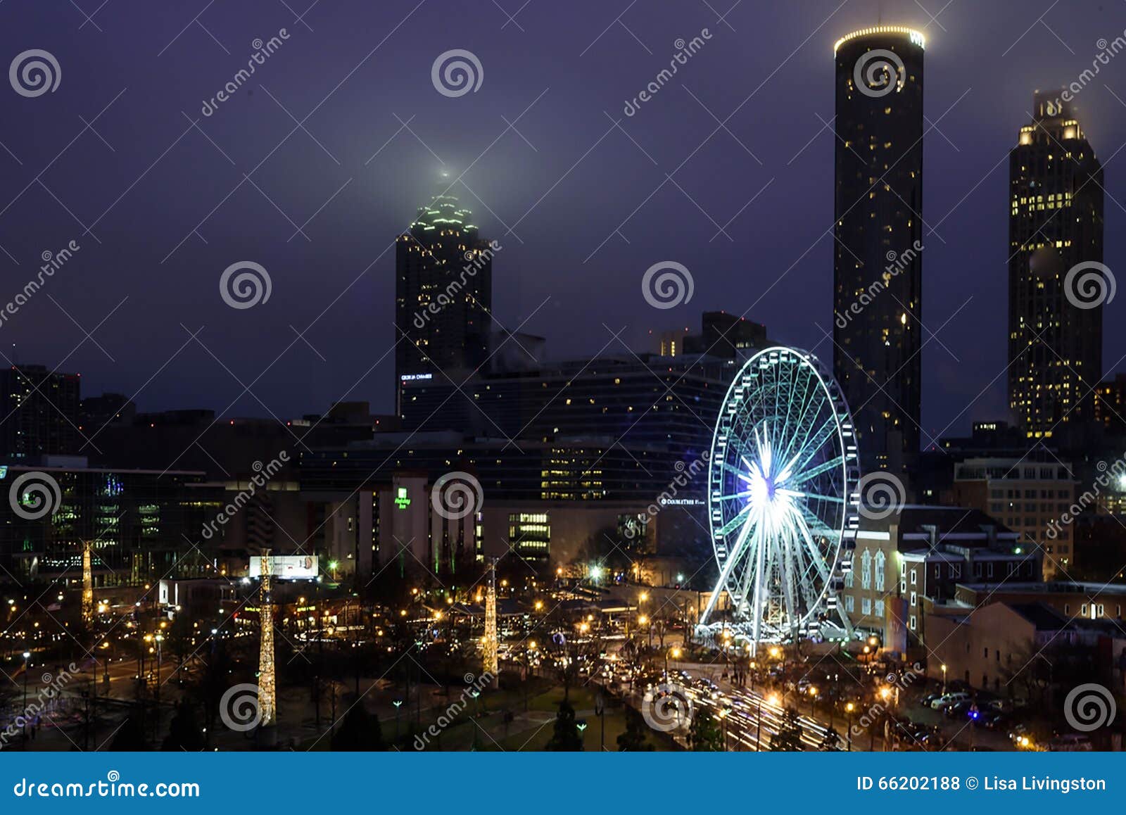 Atlanta night sky stock photo. Image of skyline, atlanta - 66202188