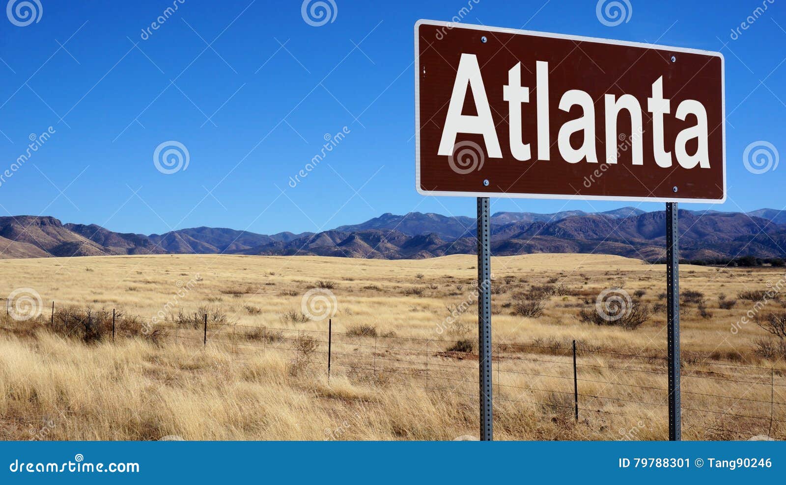 Atlanta road sign stock image. Image of direction, roadsign - 79788301