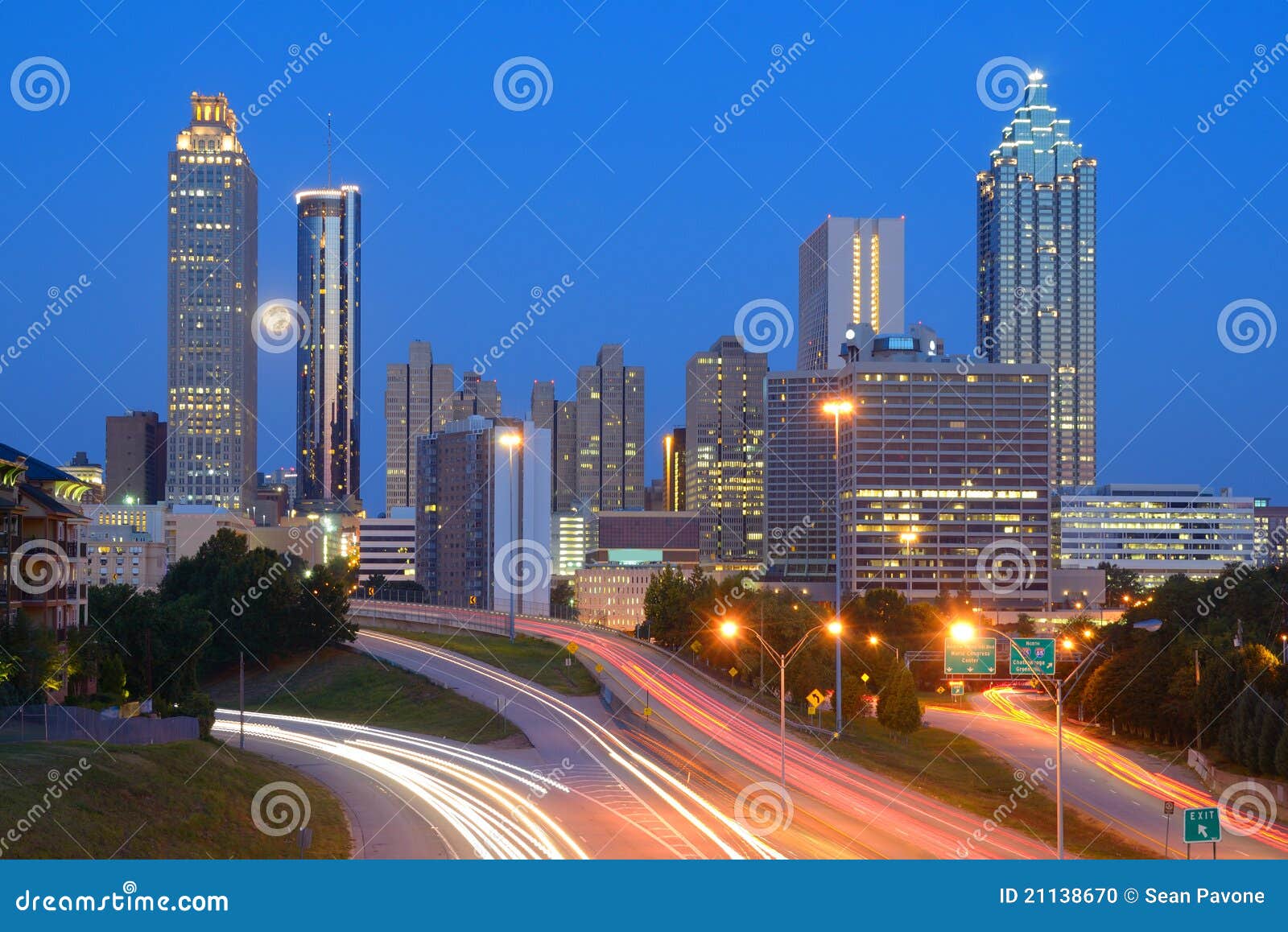 Atlanta Skyline stock photo. Image of city, morning, scene - 21138670