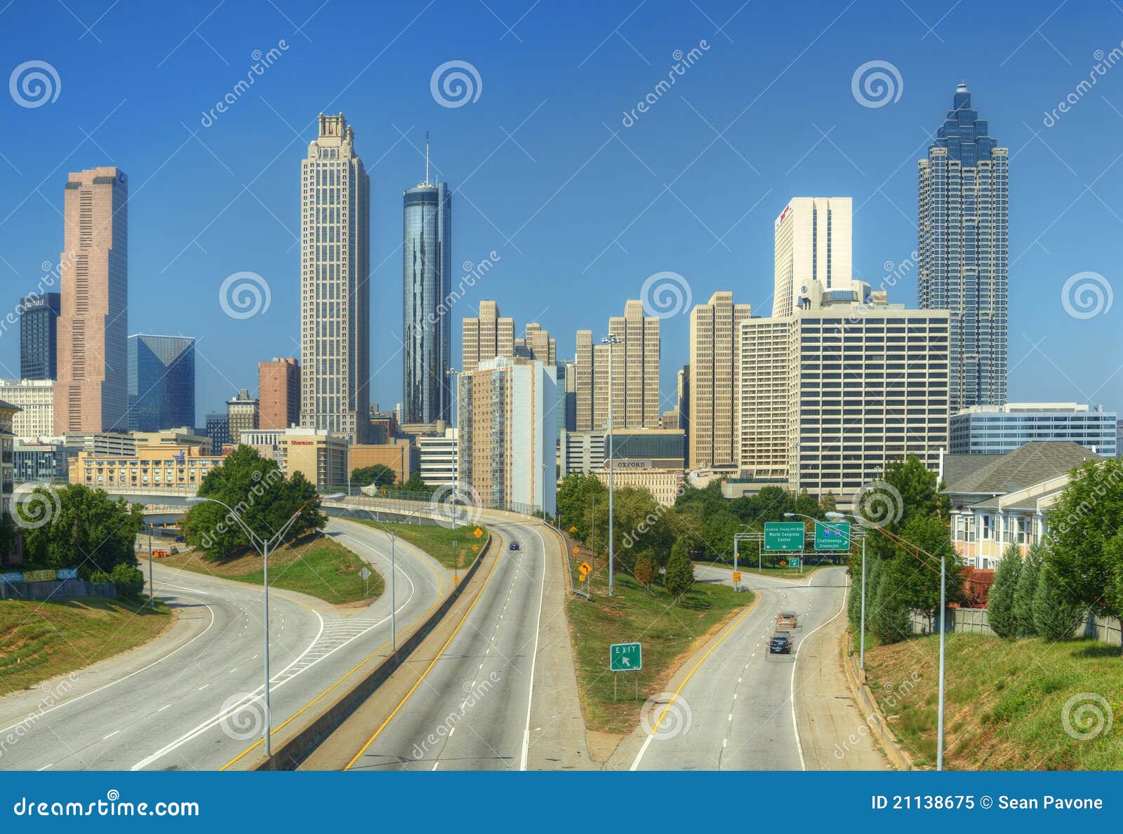 Atlanta Skyline editorial image. Image of destination - 21138675