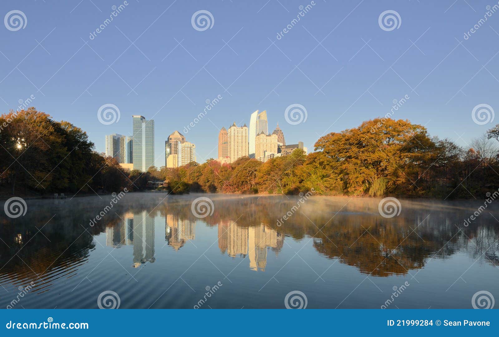 Atlanta Skyline Reflections Stock Photo - Image of cityscape ...