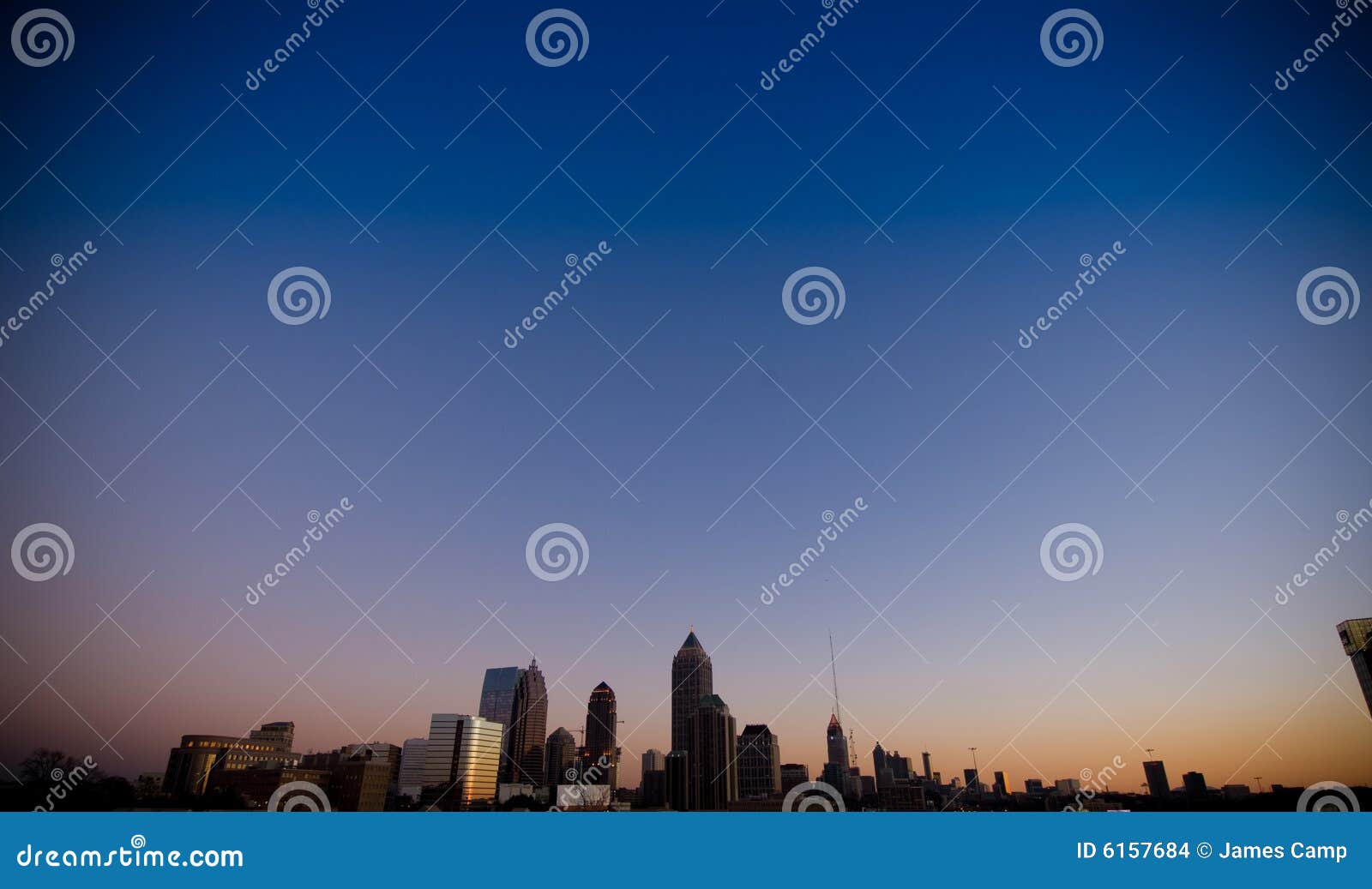 Atlanta skyline at sunset stock photo. Image of golden - 6157684