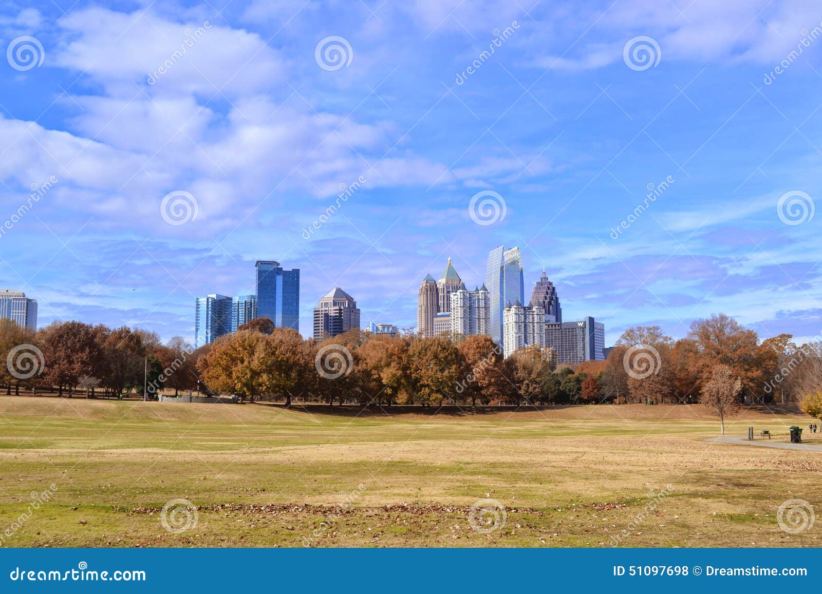 ATLANTA in the spring stock photo. Image of view, city - 51097698