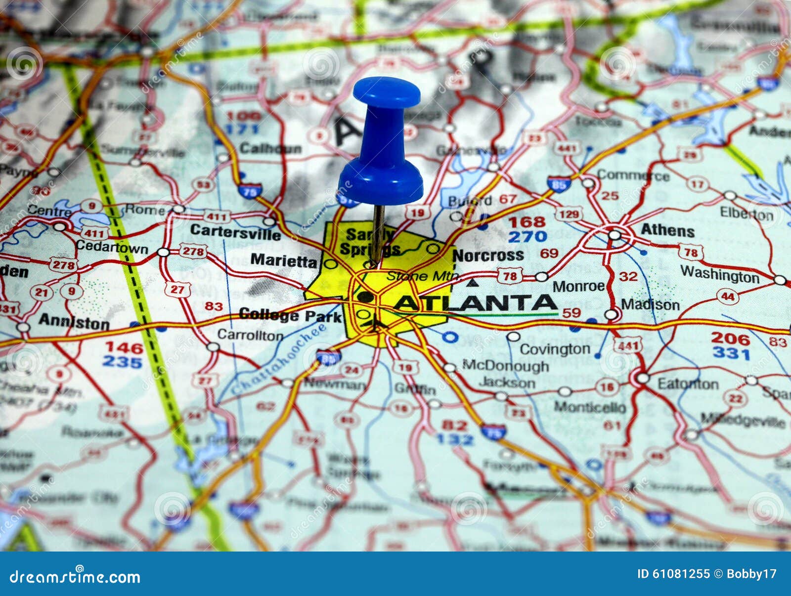 Atlanta in usa stock image. Image of geography, capital - 61081255