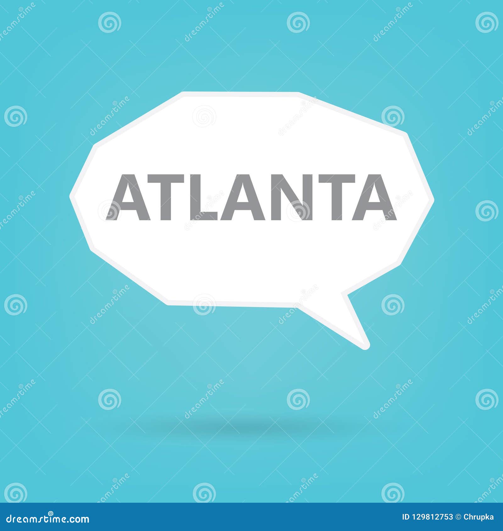 Atlanta Word on a Speech Bubble Stock Vector - Illustration of ...