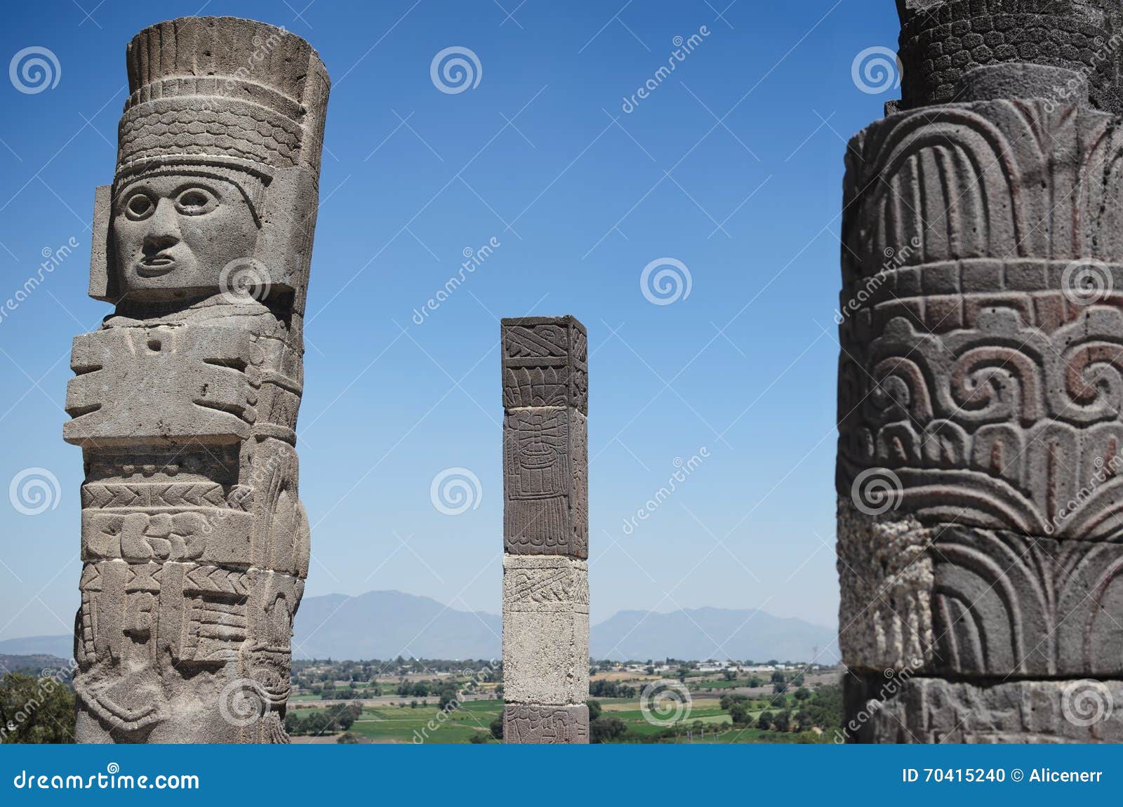 Atlantean Figure and Ancient Columns at the Archaeological Sight in ...