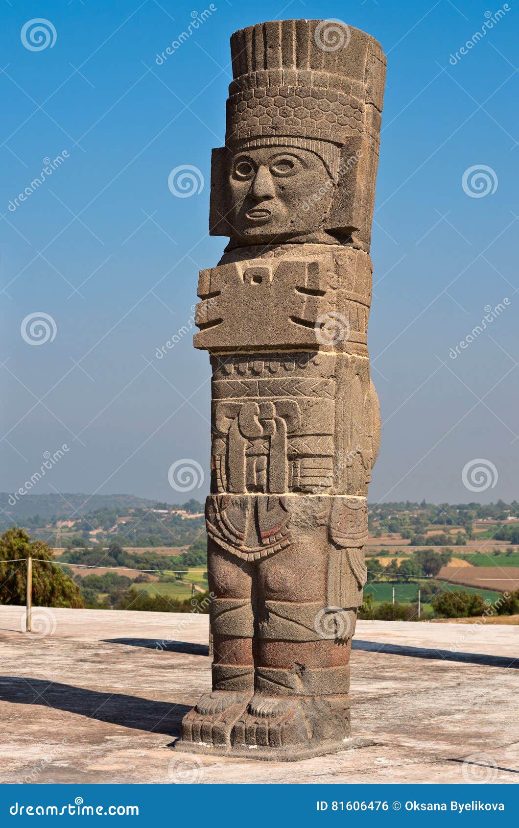 An Atlantean Pillar At Tula, Mexico Stock Photography | CartoonDealer ...