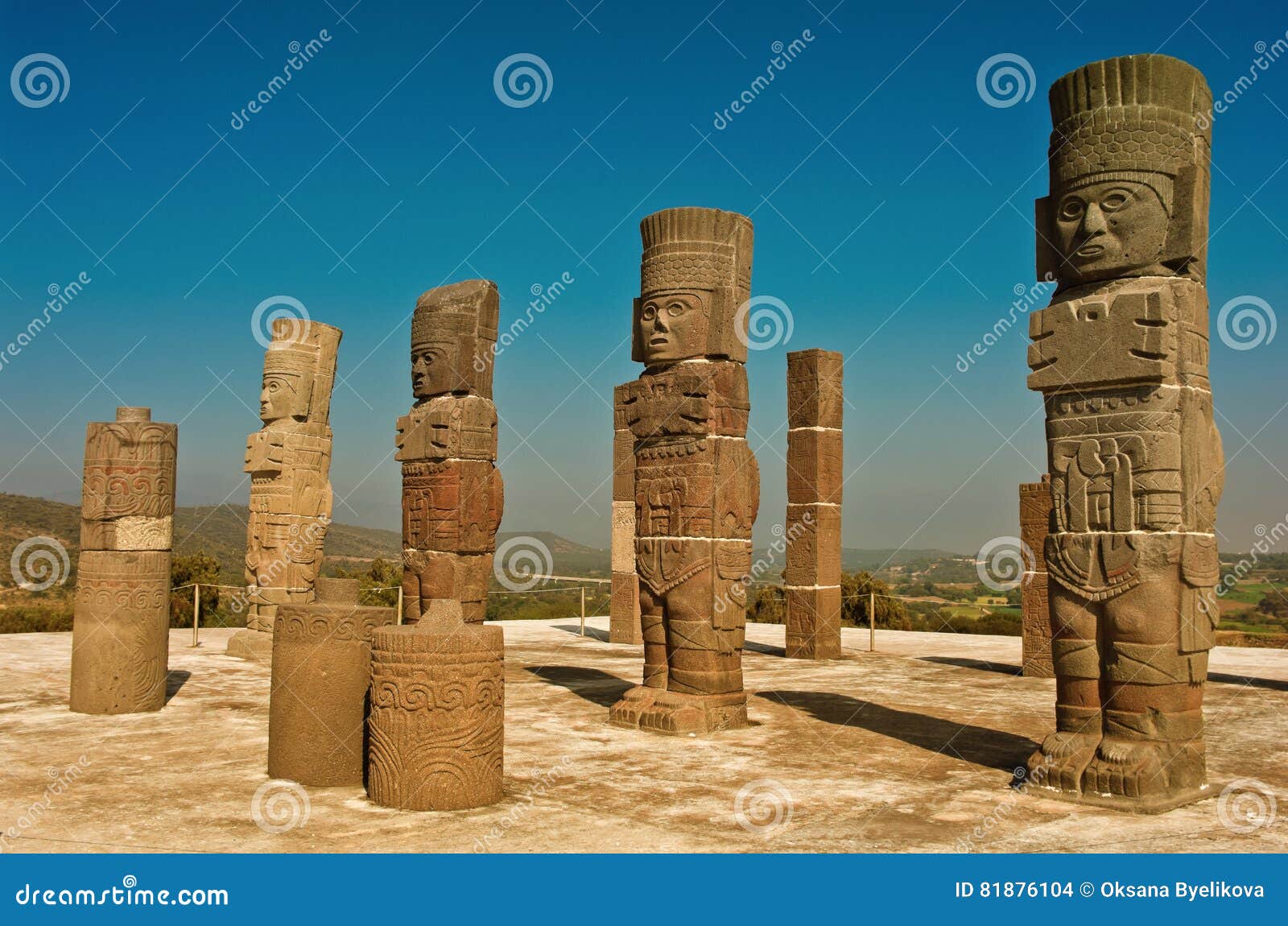 An Atlantean Pillar At Tula, Mexico Stock Photography | CartoonDealer ...