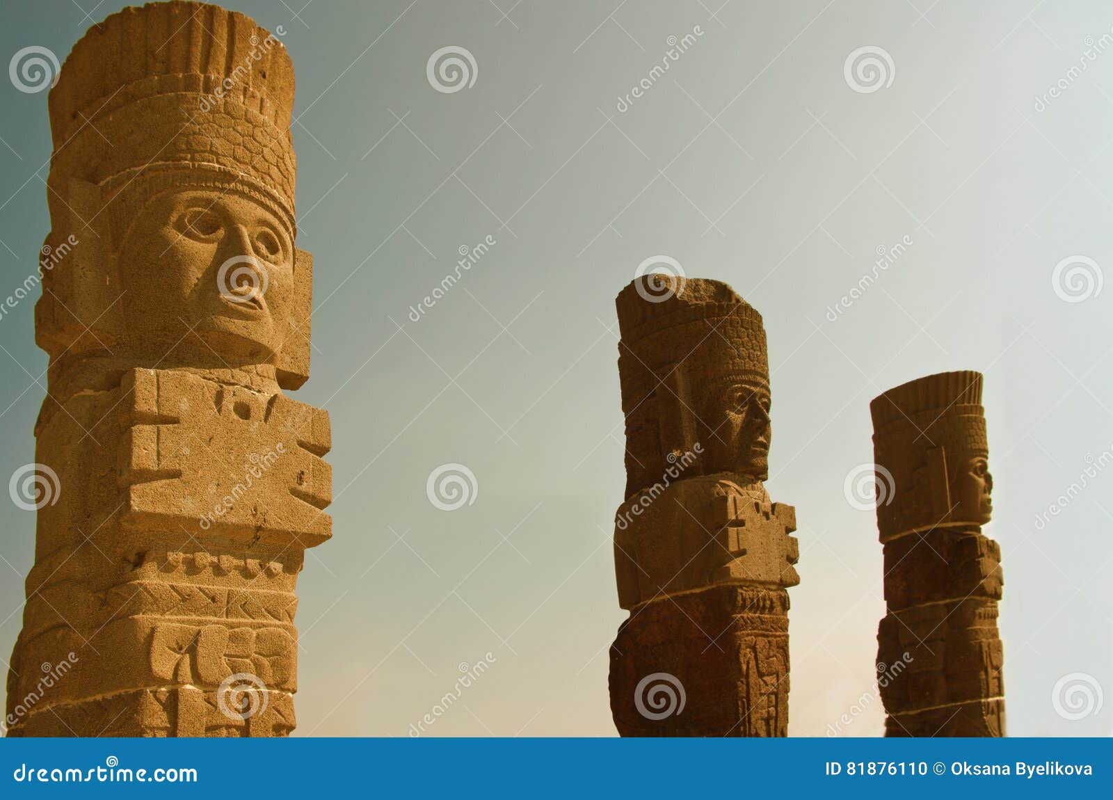 Atlantean Figure in Tula. Mexico Stock Photo - Image of cultural ...