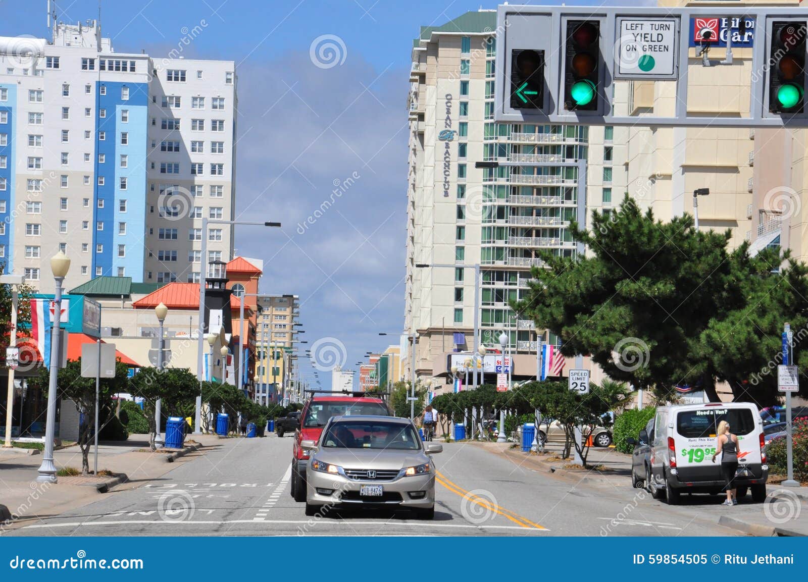 Atlantic Avenue in Virginia Beach Editorial Image - Image of ...