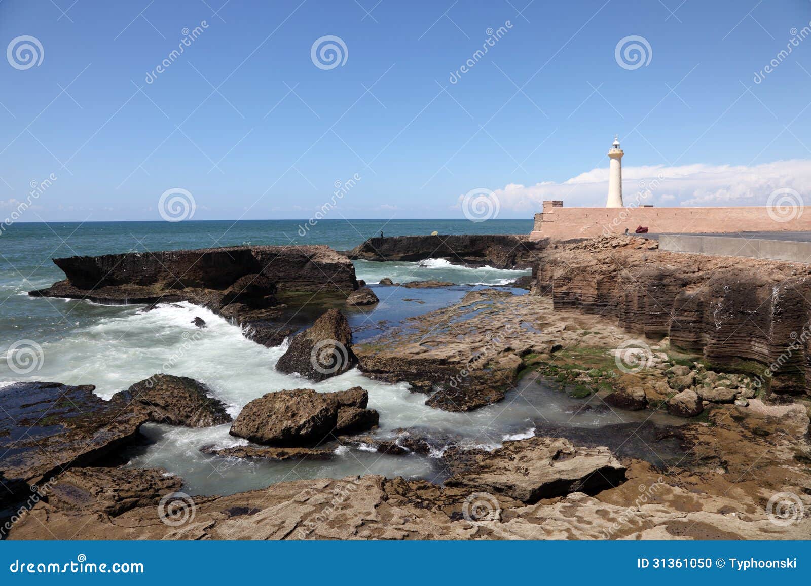 Atlantic Coast of Rabat, Morocco Stock Photo - Image of africa, beacon ...