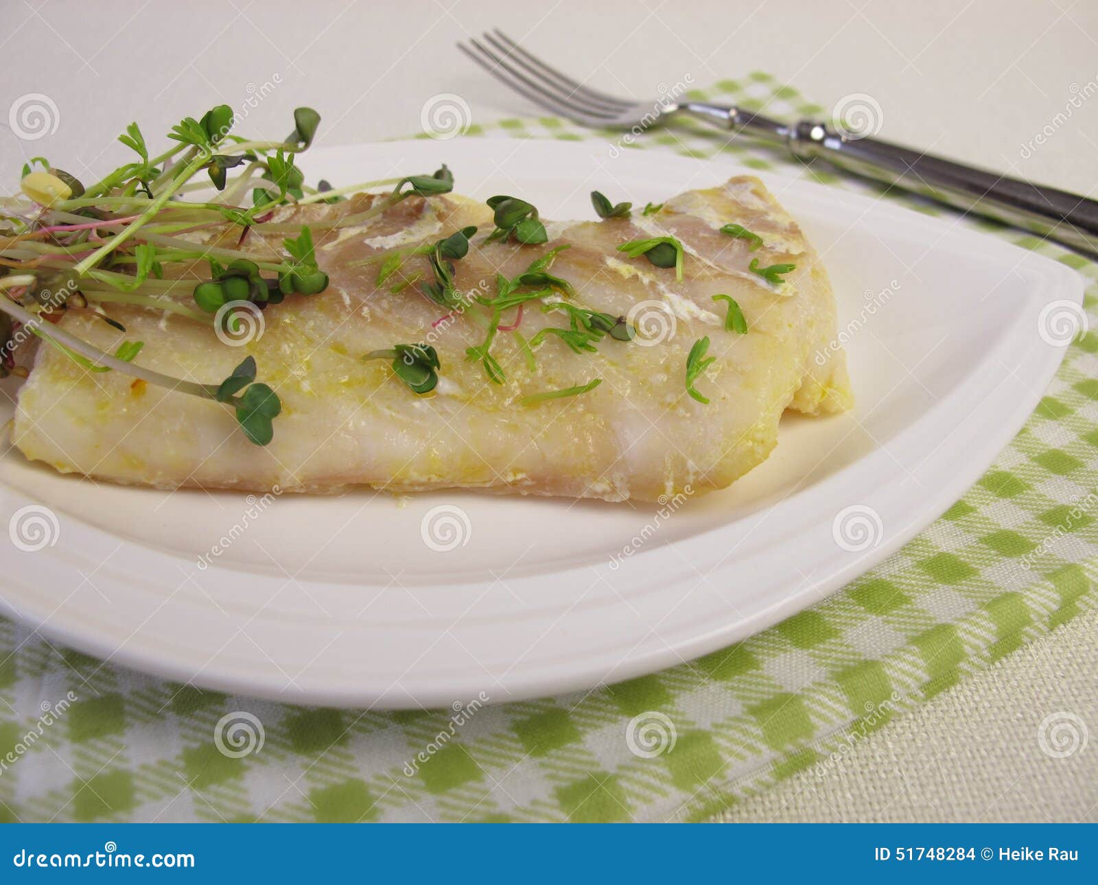 Atlantic Cod Fillet and Shoot Vegetables Stock Photo - Image of shoots ...