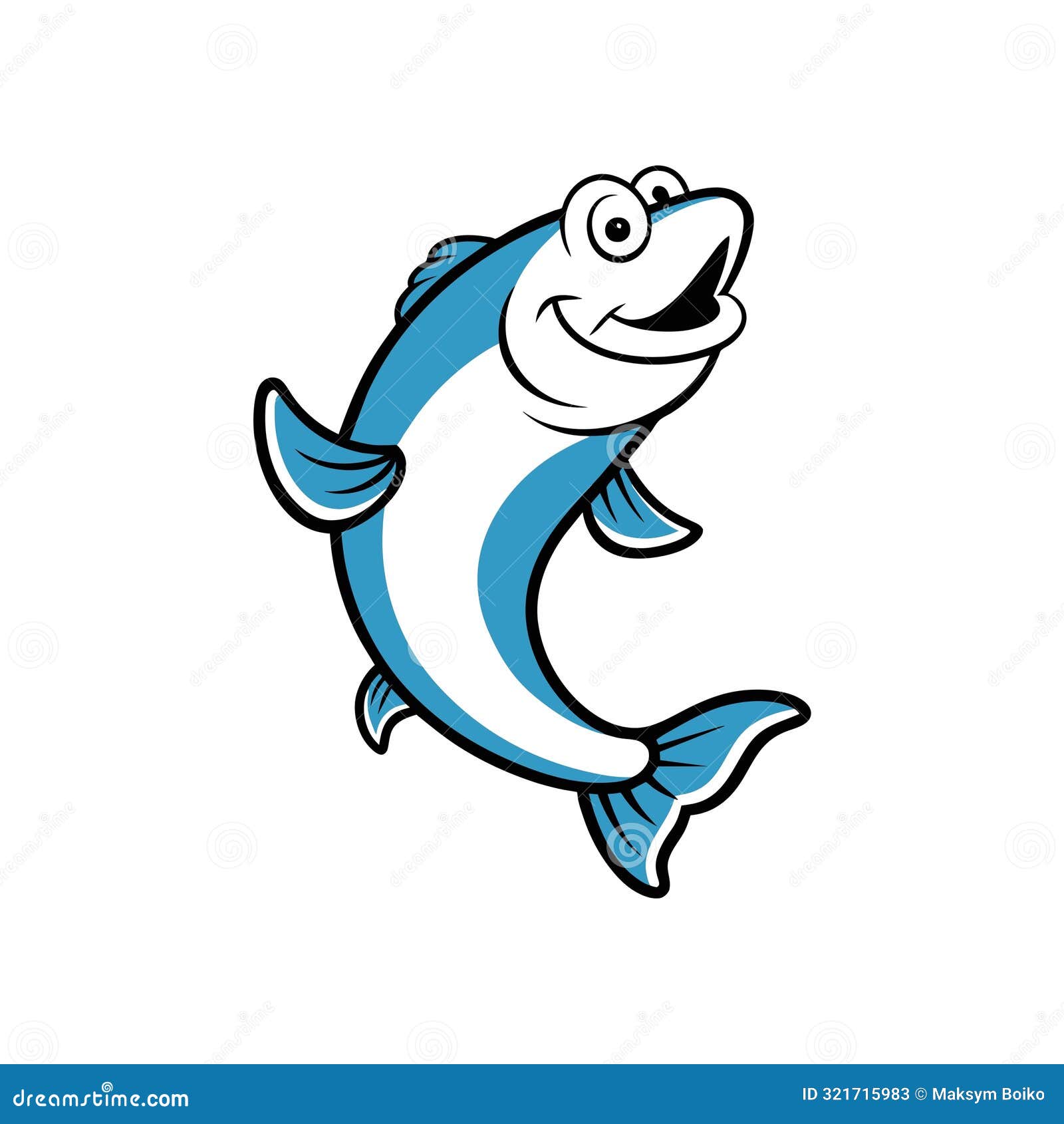 Atlantic Cod Fish Dancing Icon Vector Illustration Stock Vector ...