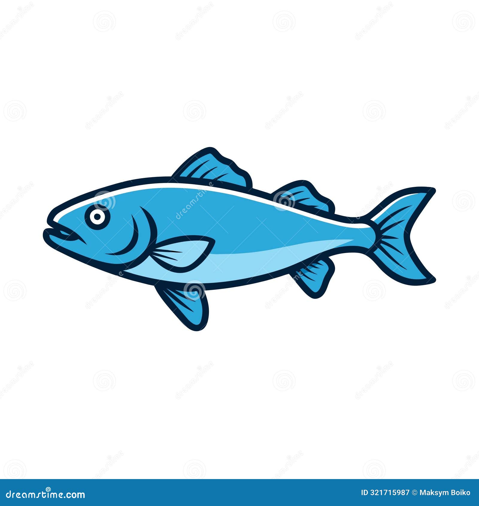 Atlantic Cod Fish Knocks Icon Vector Illustration Stock Vector ...