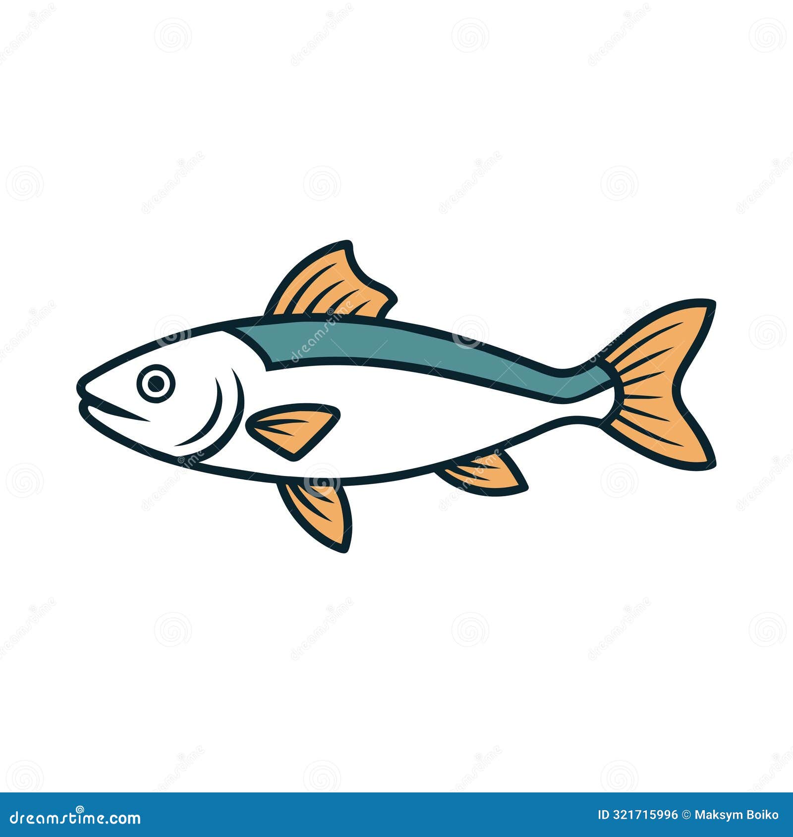 Atlantic Cod Fish Looks Icon Vector Illustration Stock Vector ...
