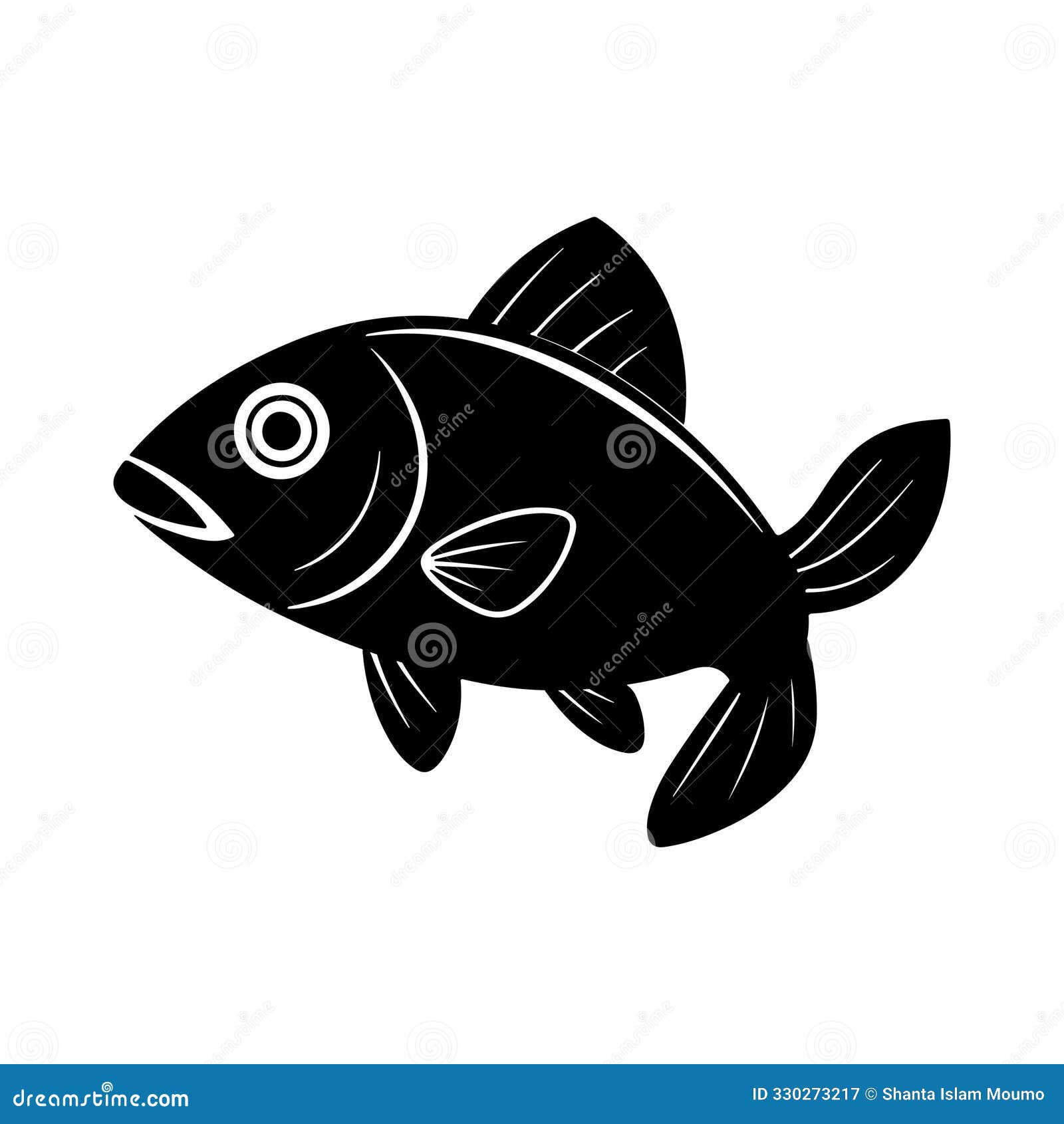 Atlantic Cod Fish Vector Illustration Silhouette | CartoonDealer.com ...