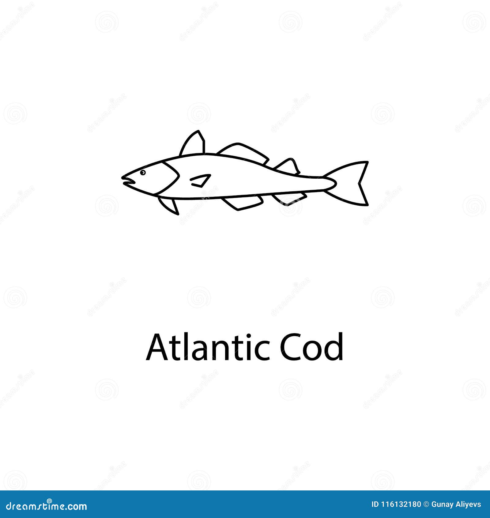 Atlantic Cod Icon. Element of Marine Life for Mobile Concept and Web ...