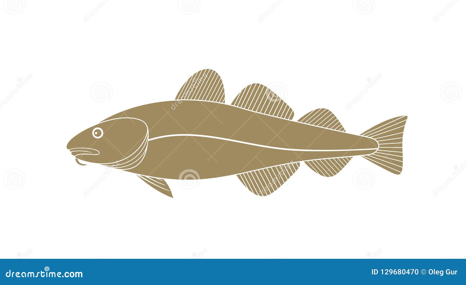 Atlantic Cod Logo. Isolated Cod on White Background Stock Vector ...