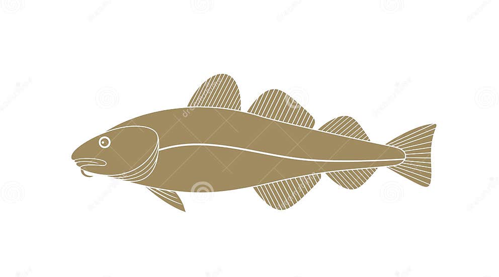 Atlantic Cod Logo. Isolated Cod on White Background Stock Vector ...