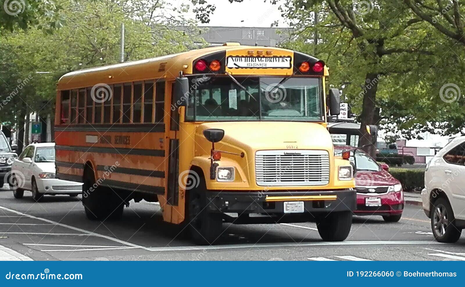 Atlantic Express schoolbus editorial image. Image of avenue - 192266060