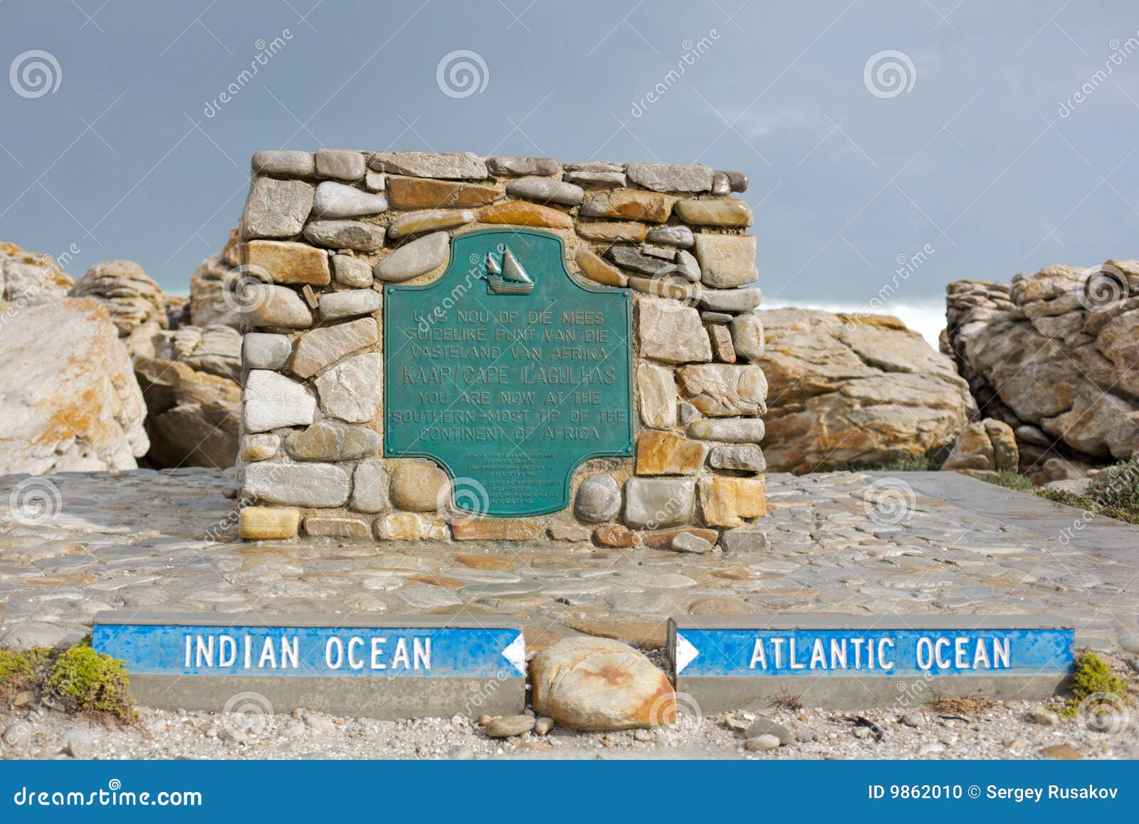 Between Atlantic and Indian Oceans. Stock Photo - Image of memorial ...