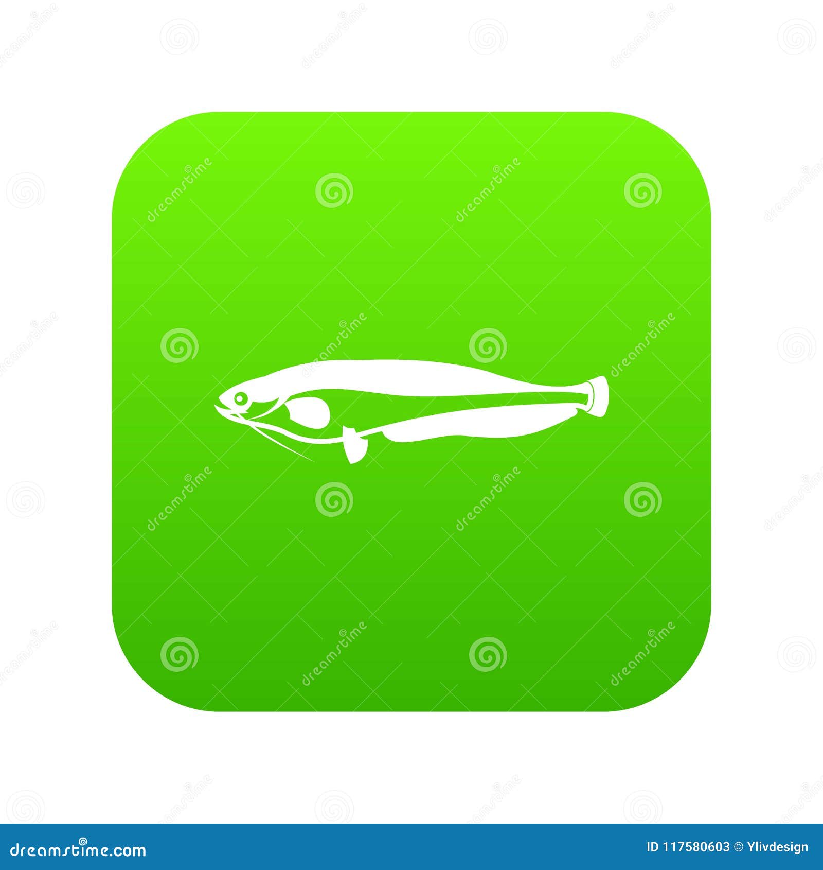 Atlantic Mackerel In Profile View On A Blue-green Gradient Background Cartoon Vector ...