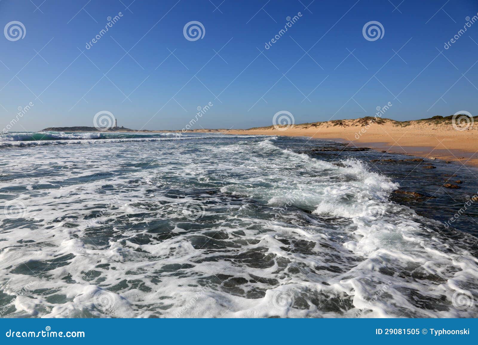 Atlantic Ocean Beach in El Palmar, Spain Stock Image - Image of ...
