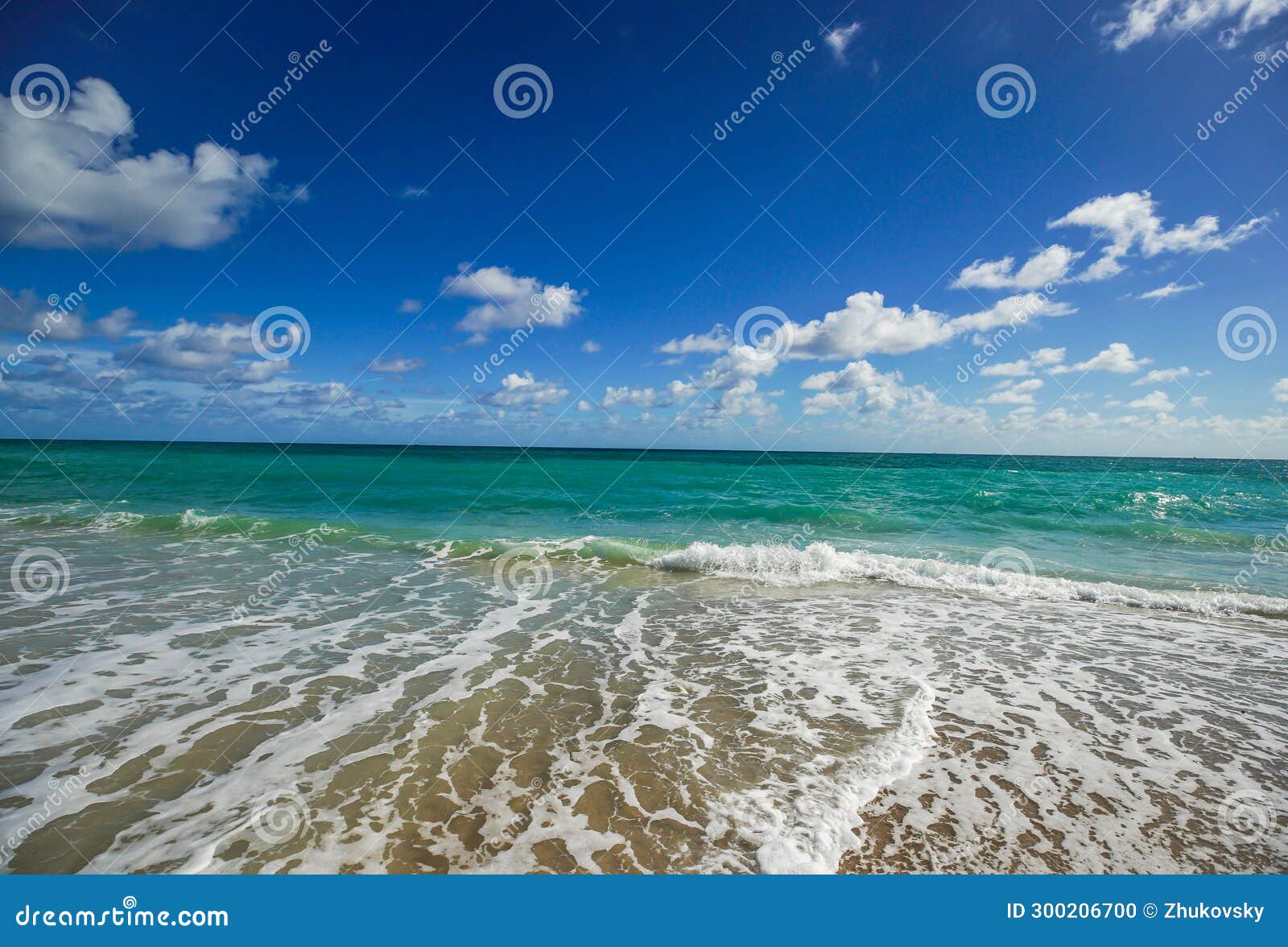 Atlantic Ocean Beach in South Florida Stock Photo - Image of water ...