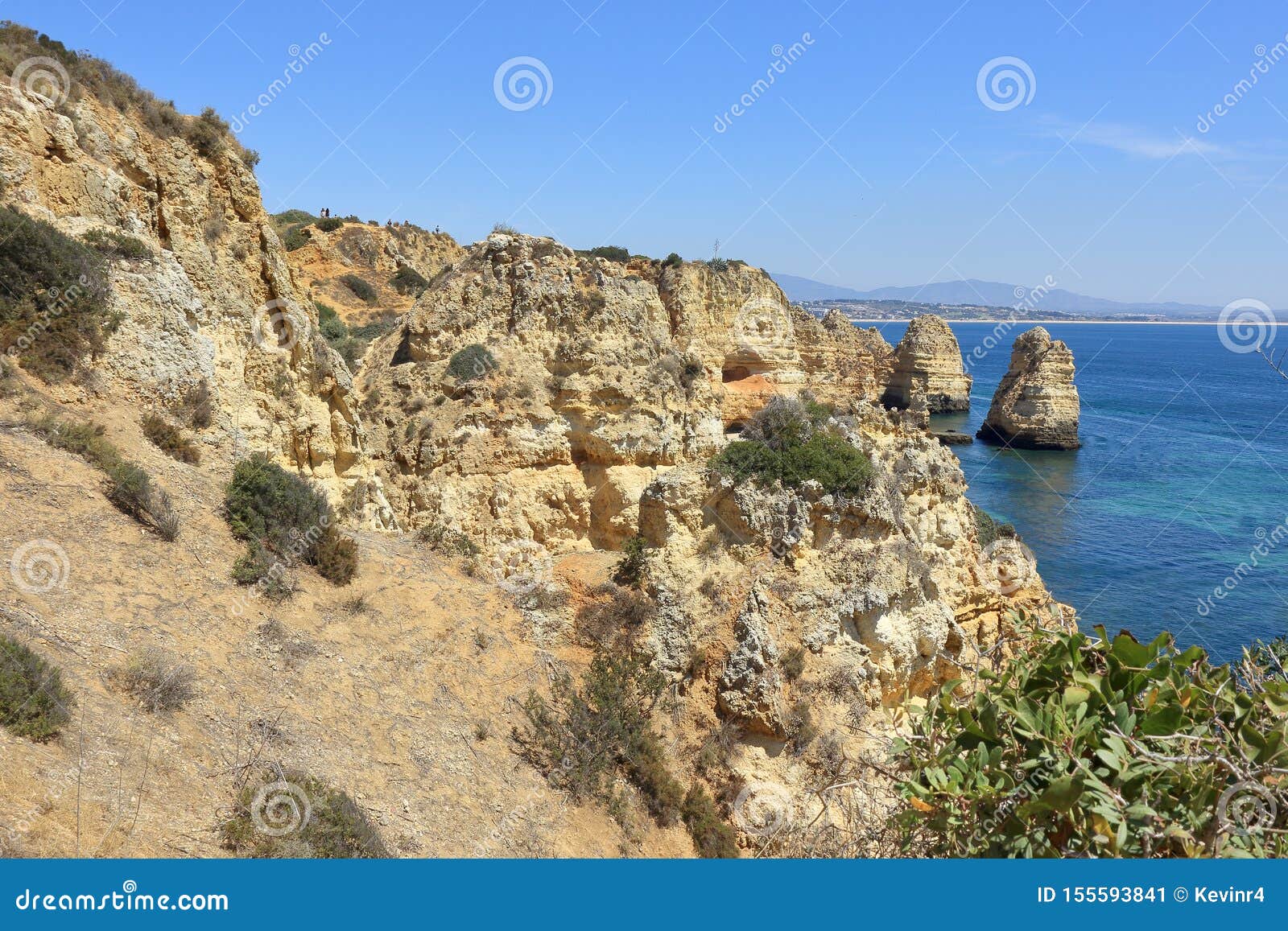 Atlantic Ocean and the Limestone Pillars Jutting Out from the Sea Stock ...