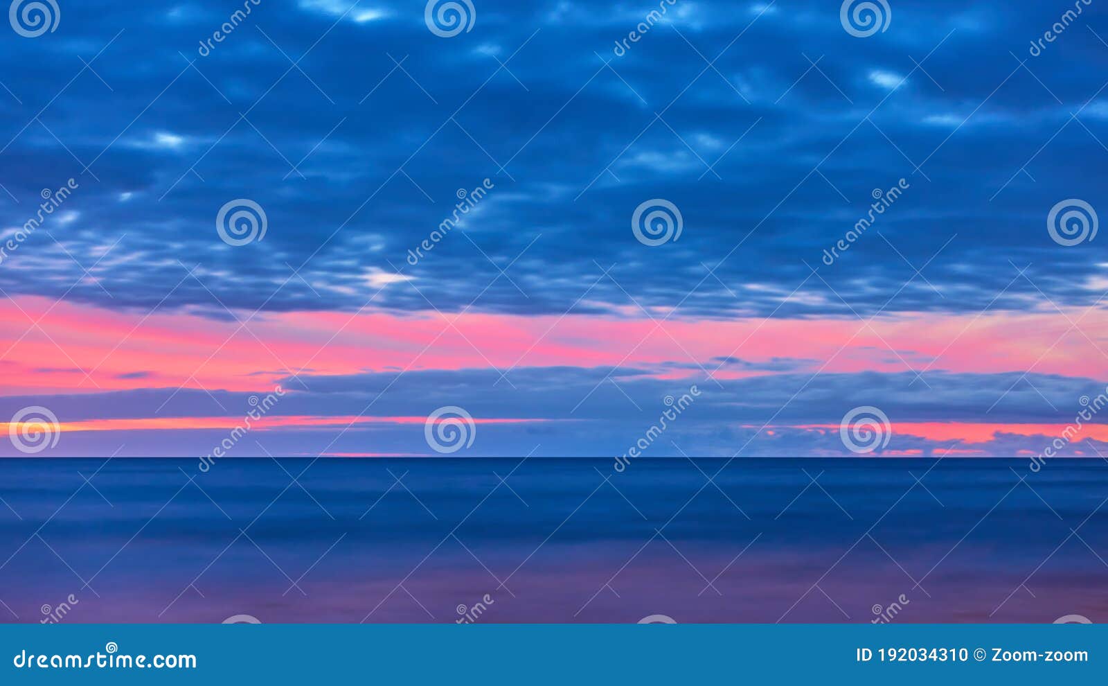 Atlantic Ocean and Sky with Clouds after Sunset Stock Photo - Image of ...