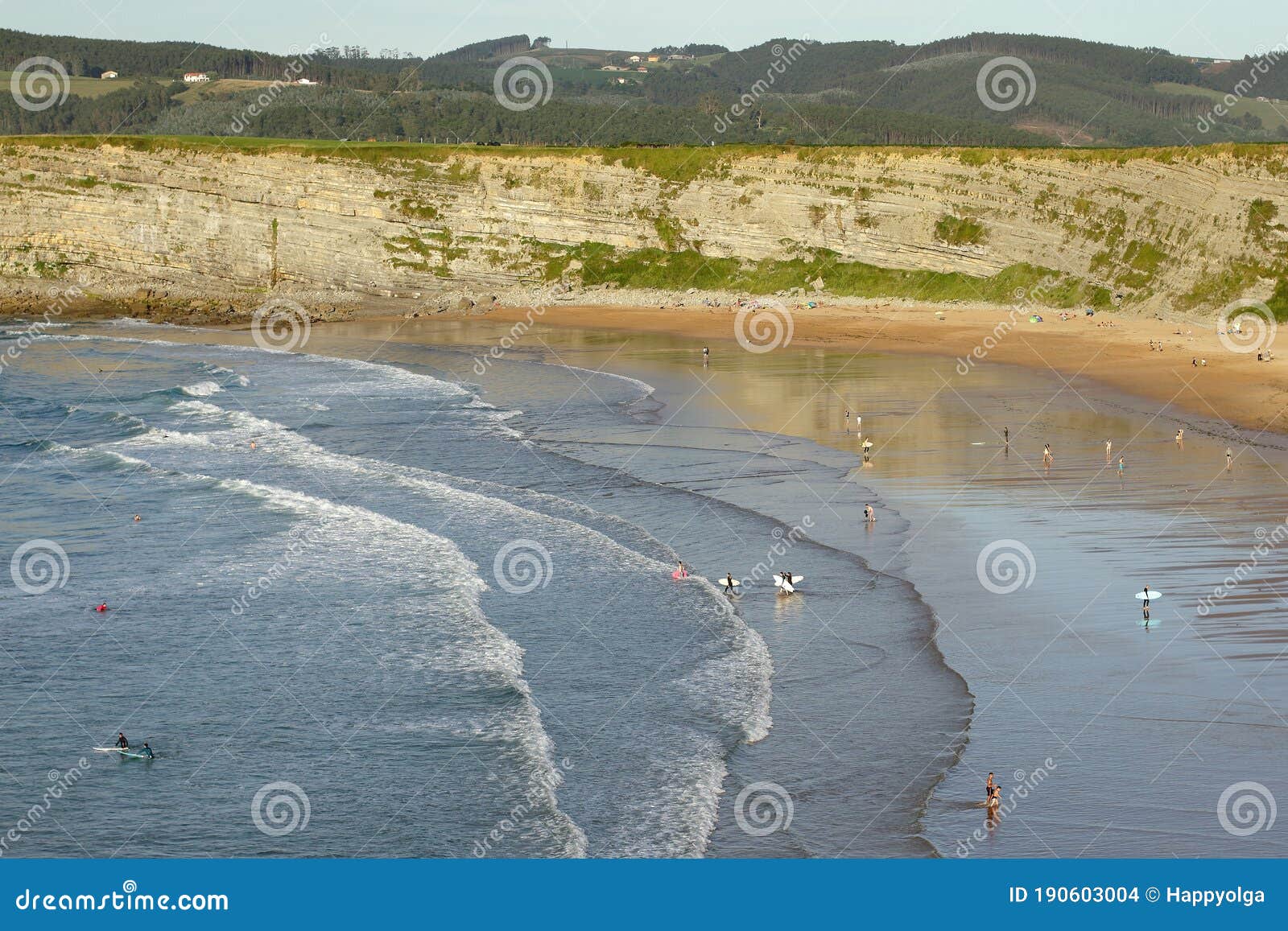 Ocean View from Shore Bay of Biscay. Stock Photo - Image of blue ...