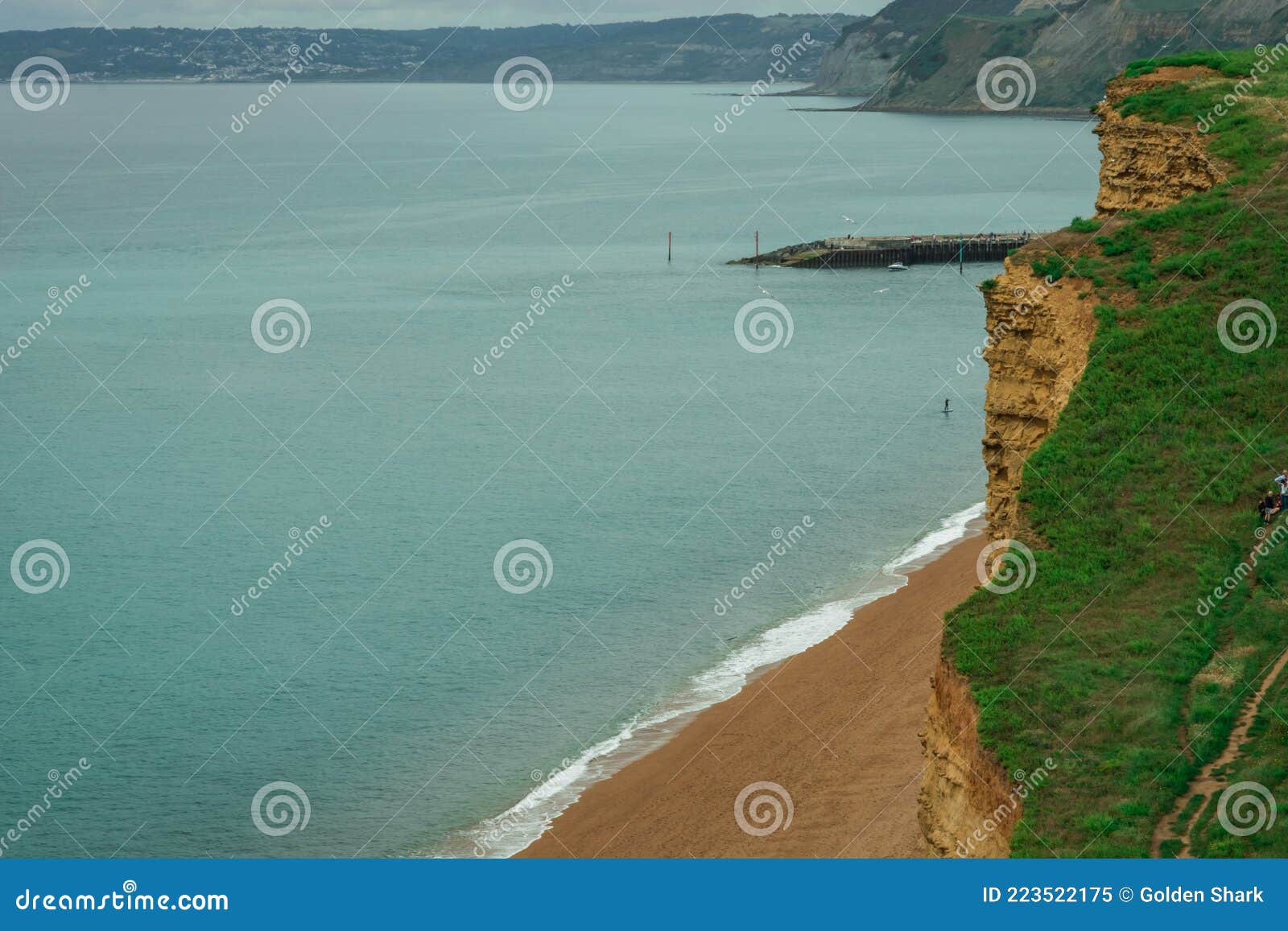Atlantic Ocean Waves Come Rolling in on a Beach in England UK Stock ...